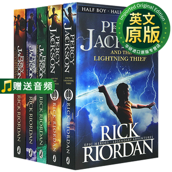 波西杰克逊系列5册套装 英文原版小说 Percy Jackson 1-5全套 希腊神话少年冒险版全集