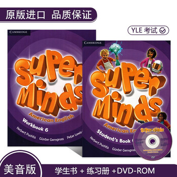 原版进口 剑桥大学出版社少儿美式发音英语教材American English Super Minds （美版） starter/1/2/3/4/5/6级学生书/练习册/套装 6级学生书+练习册+在线账