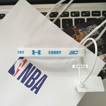 NBA篮球星勇士队30号库里篮球运动硅胶手环腕带男女学生情侣手链 白色库里一只(送防盗扣)