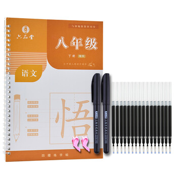 八年级下册凹槽字帖实用部编版同步语文课本初中正楷练字反复使用每课一练硬笔书法初学者成年临摹