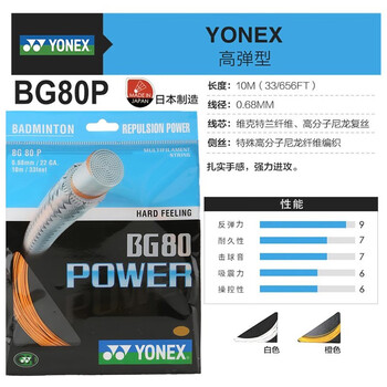 YONEX尤尼克斯yy羽毛球线BG80 80P BG98 66U球拍线耐打高弹CH版【图片 价格 品牌 报价】-京东
