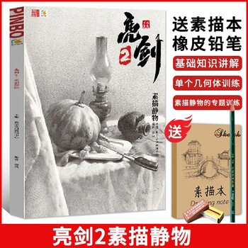 【】亮剑2素描静物2022教学笔记贾真几何单体组合结构训练步骤完整画2