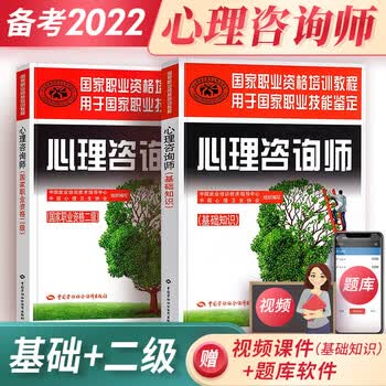 备考2022心理咨询师考试教材2021基础知识 心理咨询师二级、三级、基础知识单本 组合下单选择系列 套装：基础知识+二级教材 共2本