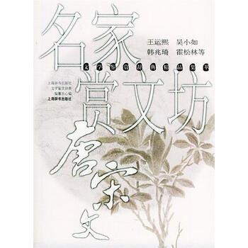 名家赏文坊 唐宋文--文学鉴赏辞典精品集萃【正版图书，放心下单】