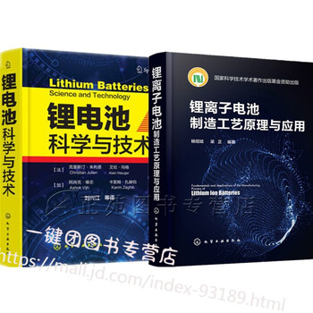 2册 锂离子电池制造工艺原理与应用+锂离子电池科学与技术 锂离子电池正负极材料电池工艺 锂电池关键技