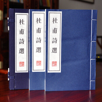 杜甫诗选 正版国学经典中国古诗词 诗圣杜陵野老诗选 古诗简单注释宣纸线装繁体竖排 大字编排文华丛书 