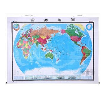 2022世界地图挂图 3x2.2米 世界行政区划  商务办公会议室用 高清彩印 精品卷轴亚膜 覆膜