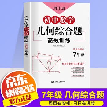 2022版周计划初中数学几何综合题高效训练七年级初中专项训练教材同步辅导练习题册复习资料书 七年级