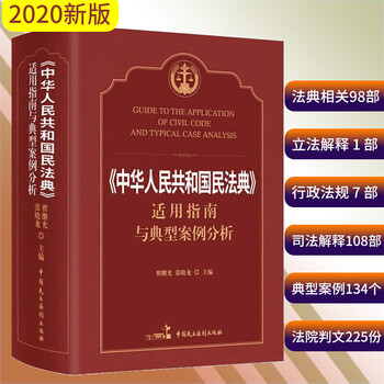 2020新版中华人民共和国民法典适用指南与典型案例分析 正品