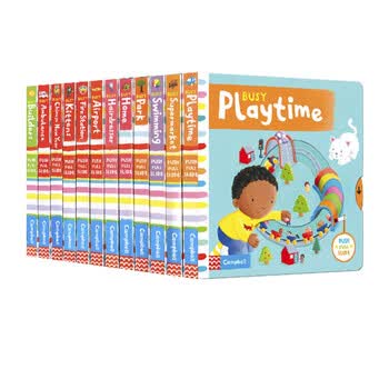 Busy系列 12册 忙碌的机关 幼儿玩具书 认知启蒙 纸板操作书