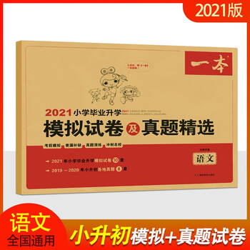 开心一本2021小学毕业升学模拟试卷及真题精选语文数学英语 小升初小考各地真题小升初冲刺六6年级总复习资料书测试卷 语文