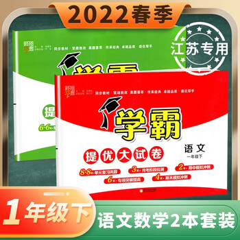江苏专用2022春正品经纶学典小学学霸提优大试卷一年级下语文数学套装 小学下册同步单元期中期末月考专项突破检测卷