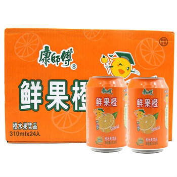 康师傅果汁饮料310ml*12/24罐红茶桃橙酸梅汤葡萄芒果金桔雪梨柚子饮品 鲜果橙310ml*24罐【图片 价格 品牌 报价】-京东