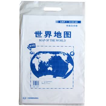 世界地图 2022新版 知识版 折叠图 （全开 袋装）中英文对照