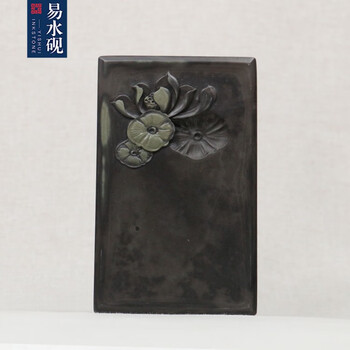 国家非遗 易水砚台《莲》厂家直销 礼品收藏砚 文房四宝 学生实用砚 天然老坑原石砚 端砚 款式3