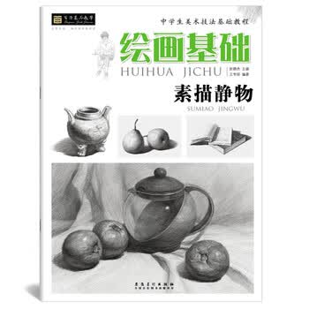 百源基石教学系列丛书 绘画基础素描静物 中学生美术技法基础教程从入门到精通阶梯教材素描静物单体组合