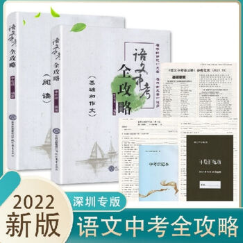 2022版语文中考全攻略基础阅读与作文9/九年级初三总复习一本到位 单本基础和作文