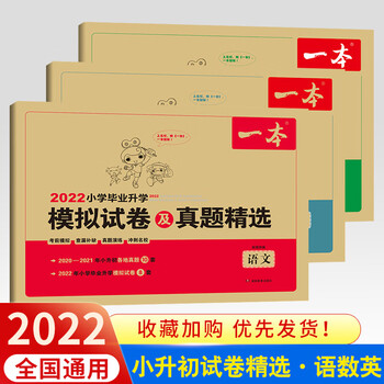 2022一本小学毕业升学模拟试卷及真题精选语文数学英语小升初模拟卷人教版小升初总复习六年级试卷小升初