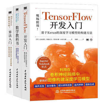日系畅销书简体中文版：算法+数学+TensorFlow开发（套装共3册）