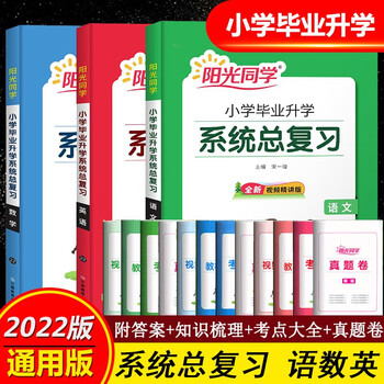 2022版阳光同学小学毕业升学系统总复习 语数英三本