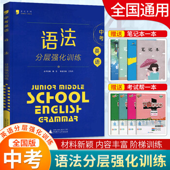 蓝皮英语系列中考英语语法分层强化训练 全国通用版 初中789英语语法必刷题培优提升专项训练辅导书