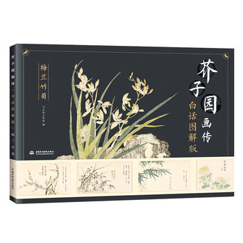 芥子园画传白话图解版梅兰竹菊中国绘画临摹技巧国画基础技法教材齐白石潘天寿等大师同款国画入门梅兰竹菊国