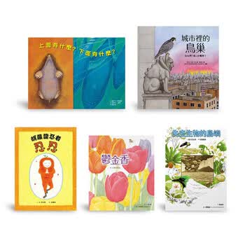 台版 科普艺术套书 郁金香+城市里的鸟巢+上面有什么下面有什么+ 胡萝卜忍者忍忍