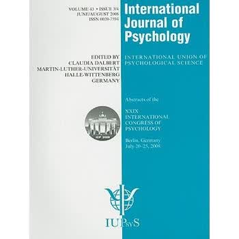 XXIX International Congress of Psychology: Abst