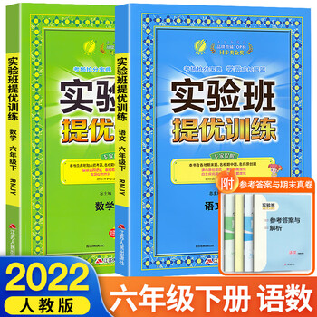 可单买/2022新版实验班提优训练六年级 下册语文数学 人教版