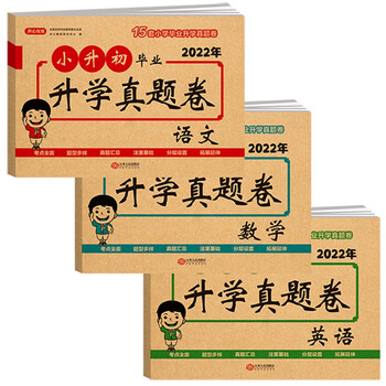 2022小升初毕业升学真题卷 语文+数学+英语（共3册）