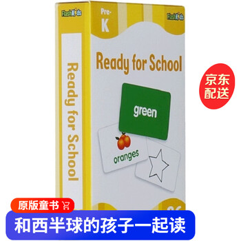 进口英文原版 Ready for School 幼儿启蒙闪卡 0-3岁