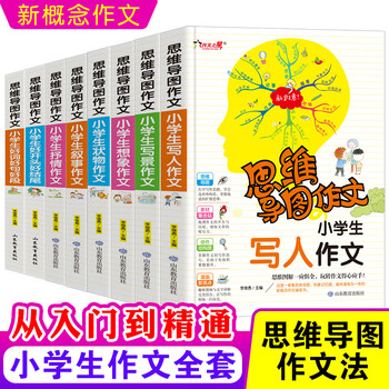 小学生思维导图作文/写景写人想象状物叙事抒情好开头好结尾好词好句好段 四五六年级同步