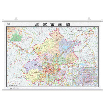 2022年 北京市地图 1.1*0.8米 覆膜 政区交通带地形挂图