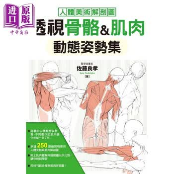透视骨骼&肌肉动态姿势集 港台原版 佐藤良孝 三悦文化 素描技法