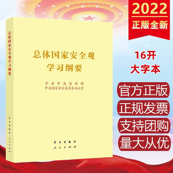 正版 2022年新书 总体国家安全观学习纲要（16开）大字本 人民出版社 安全观普及读本知识百问百答