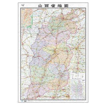 2022年 中国分省地图 107*76厘米 无折痕版 覆膜防水墙贴挂图 山西省地图