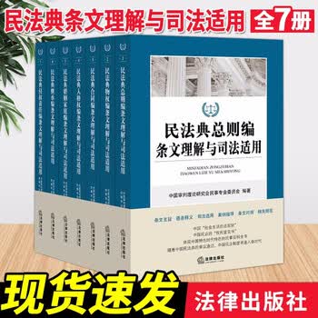 2020民法典条文理解与司法适用丛书（全套7册）法律出版社总则编物权编合同编人格权编婚姻家庭编继承编