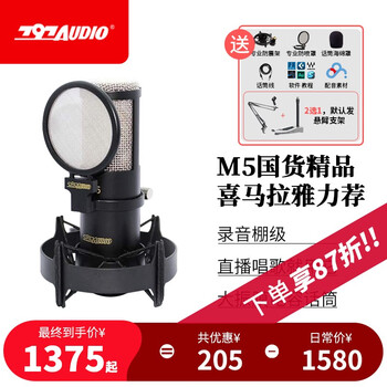 797AUDIO 【人气精选】北京797 M5专业电容话筒录音有声演讲录书K歌配音主播直播麦克风套餐 797 M5标配 送支架 卡农线【图片 ...