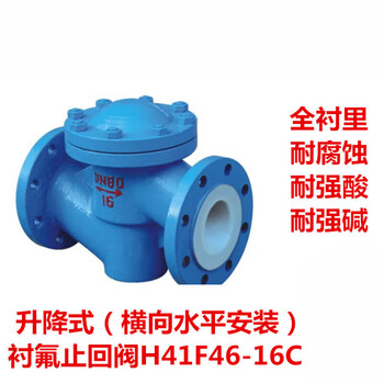 铸钢碳钢衬四氟升降式法兰止回阀H41F46-16C衬氟卧式单向阀逆止阀 重型全衬里 DN40【图片 价格 品牌 报价】-京东
