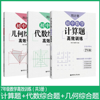 周计划 初中数学几何综合题+代数综合题+计算题高效训练 七年级 7初一年级上下学期数学真题练习