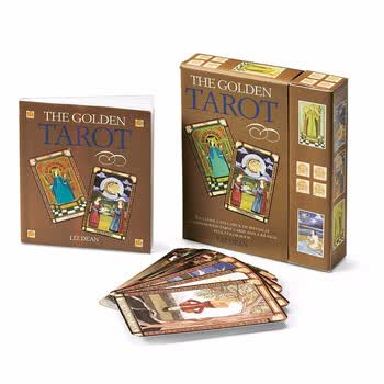 The Golden Tarot 黄金塔罗牌 英文原版图书籍正版占金色卜卡罗牌学习套入门图案收藏珍藏版