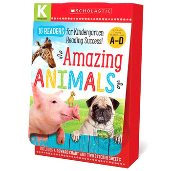 英文原版 Amazing Animals Kindergarten A-D Reader 学乐小小读