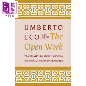 翁贝托·埃科：开放的作品 豆瓣高分 英文原版 The Open Work Umberto Eco