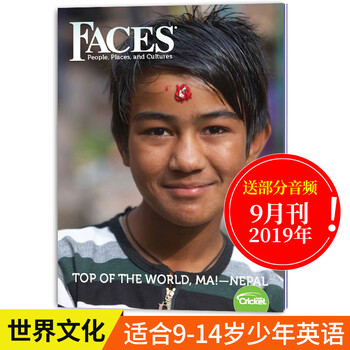 【送音频】美国儿童读物 Faces 面对 世界文化与地理杂志 9-14岁儿童英文课外读物蟋蟀童书期刊 2019年9月刊