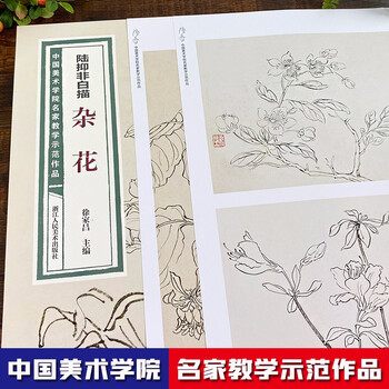 陆抑非白描杂花 中国美术学院名家教学示范作品大8开高清写生创作 中国画初学入门临摹教程画册页作品画集