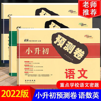 共3册冲刺小升初预测卷名校密题 语文数学英语 小学升初中复习练习题试卷小升初总复习资料