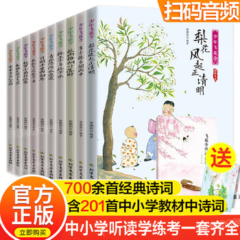 正版10册少年飞花令诗词大全飞花令里读诗词全套9-12-15岁中小学生青少年中国诗词大会中国古诗词书 全套10册