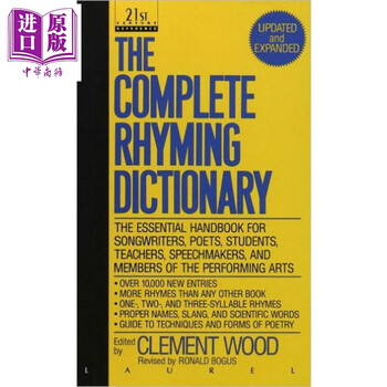 韵律词典英文原版 Complete Rhyming Dictionary Clement Wood