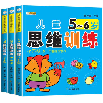 逻辑思维训练左右脑全脑开发儿思维训练2-3-4-5-6岁幼儿开发智力 全脑测试+思维训练+潜能激发5-6岁