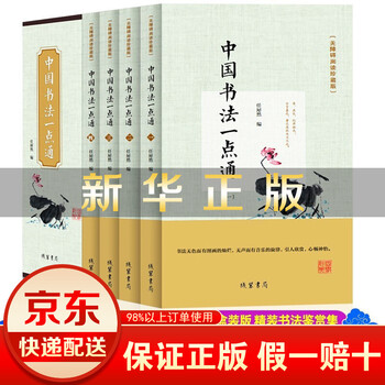 5册 中国书法一点通 中国书法大全 书法大字典 中国书法简史 颜真卿欧阳询楷书行书草书篆书隶书毛 中国书法一点通插盒4册